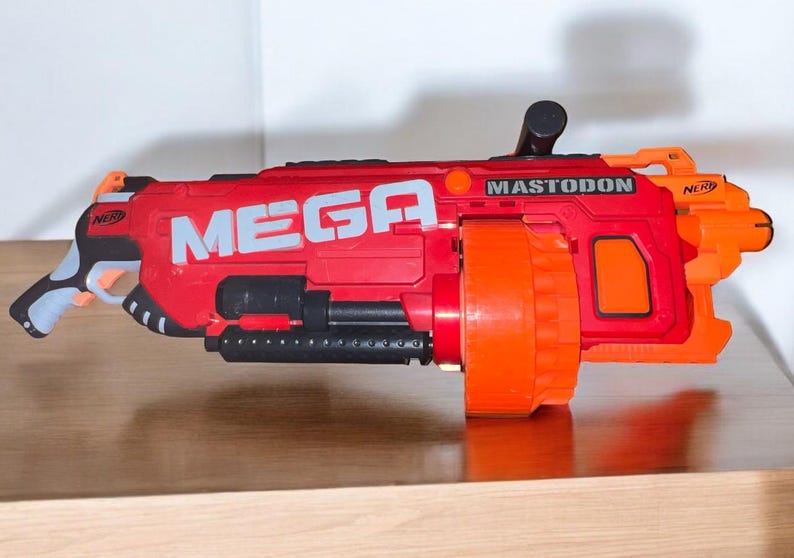 Nerf N-strike Mega Mastodon Blaster Soft Dart Gun 24 Dart Drum Battery Operated - Etsy