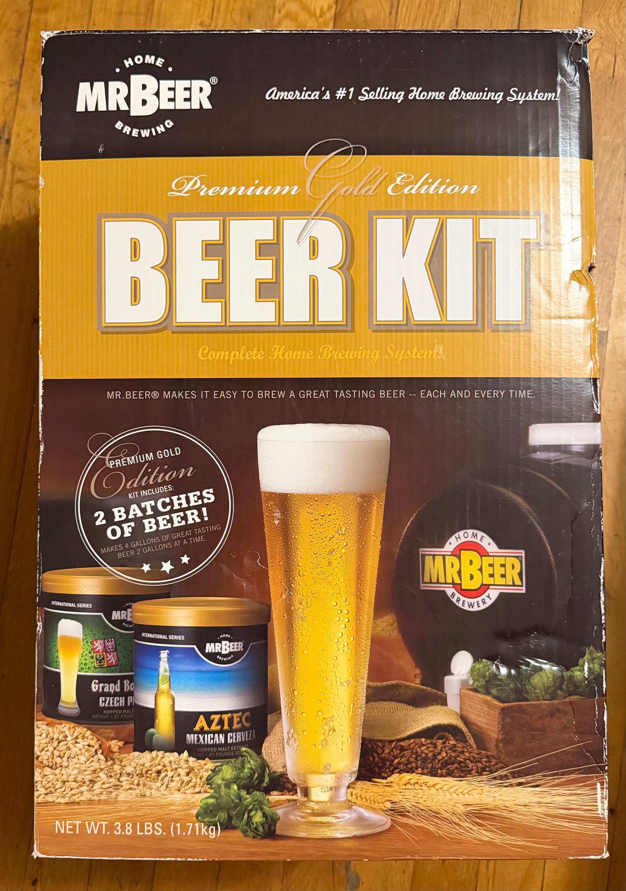 Mr Beer Premium Gold Edition Home Brewing Beer Kit Complete System W ...