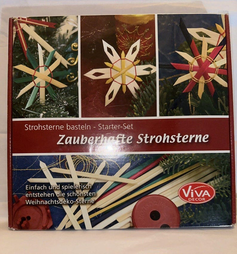 Viva Decor Straw Star Craft German Style Tree Ornaments New Sealed - Etsy