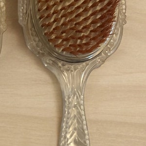 Vintage 1950’s Lucite Brush and Hand Mirror - Etsy
