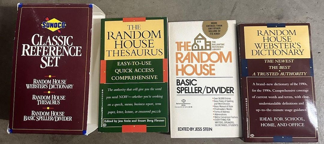 Sunoco 1980's Classic Reference Set Dictionary Thesaurus Speller - Etsy