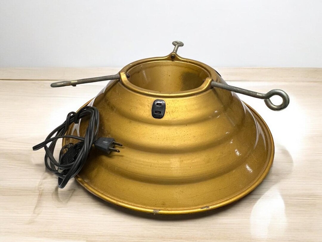 Rotating Christmas Retro Gold Lite Tree Stand - Etsy