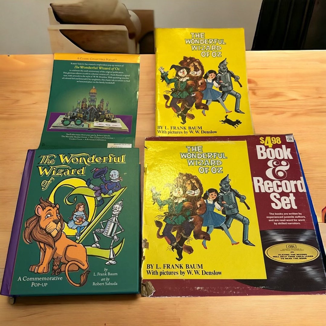 1974 the Wonderful Wizard of OZ Frank L. Baum Vinyl LP Book and the ...