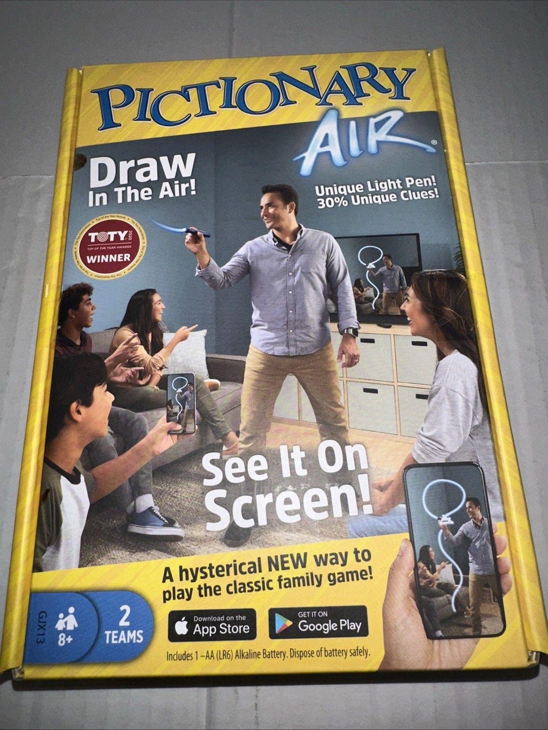 Mattel Pictionary Air Navy Pen Version With 30 Unique Cards New in Box ...