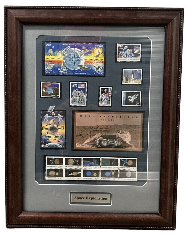 Collectible Framed Limited Edition USPS Space Exploration Stamp ...