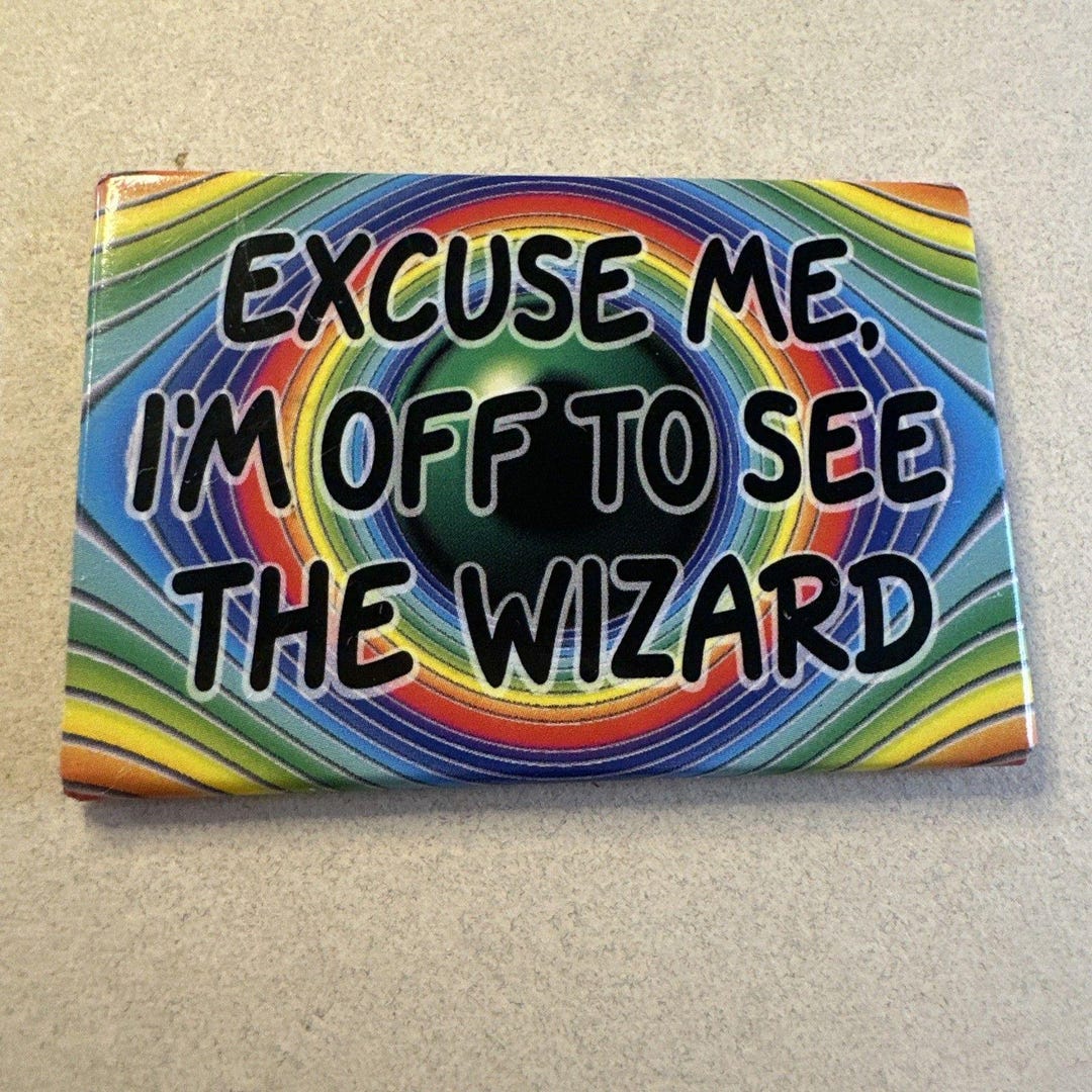 Wizard of Oz Photo 2" X 3" Fridge / Locker Magnet From 1994 Saying From ...