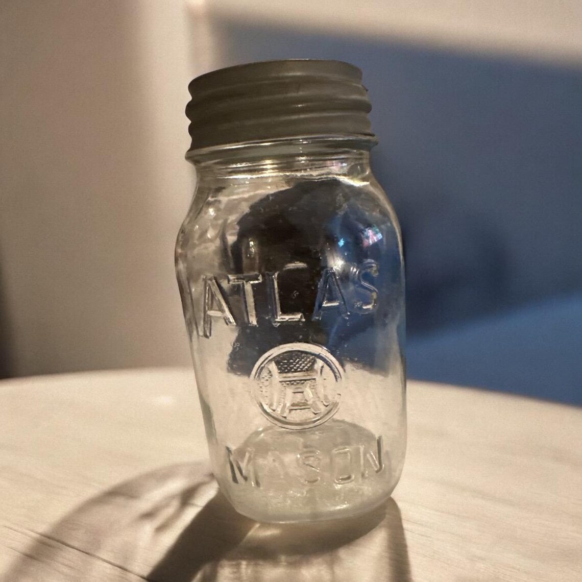 Vintage Atlas Mason Half Gallon Jar With a Old Galvanized Lid - Etsy