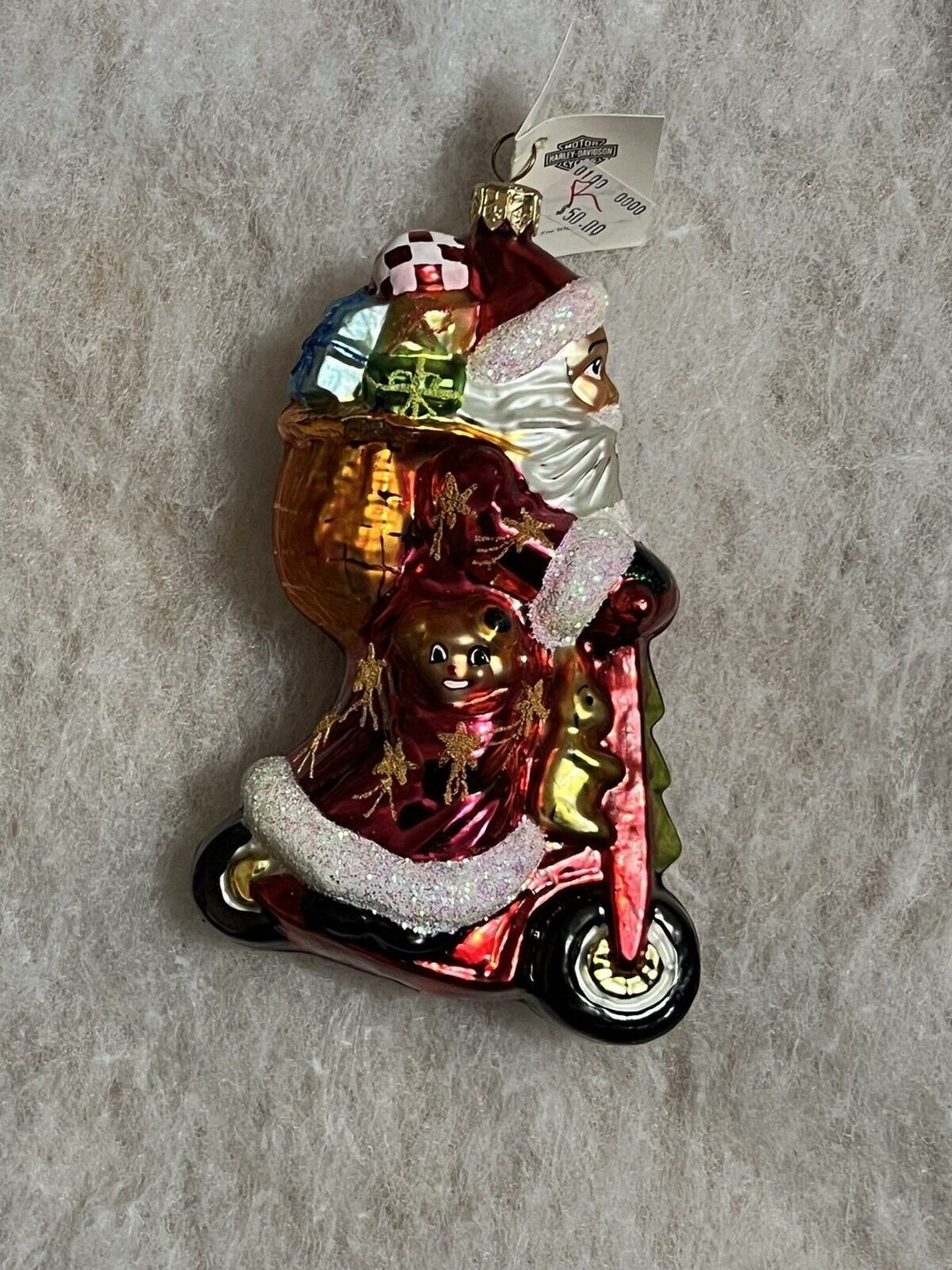 New Santa Claus Harley Davidson Limited Edition Glass Christmas ...