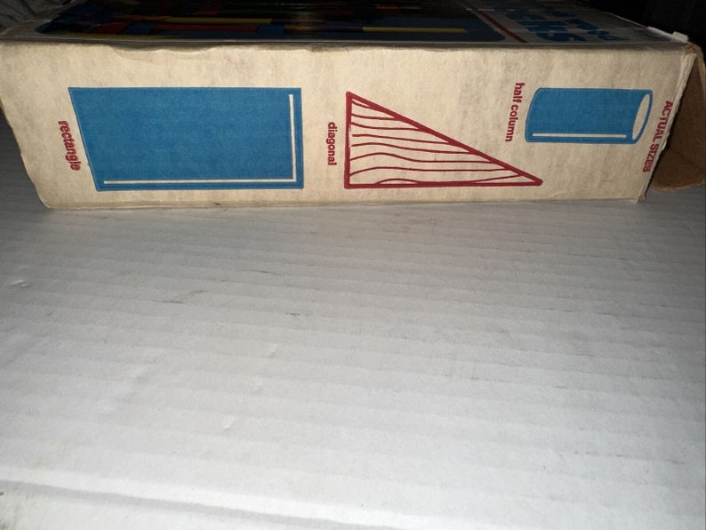 VTG 1982 Playskool Colored Wooden Blocks 48 Pieces in All Made in the ...