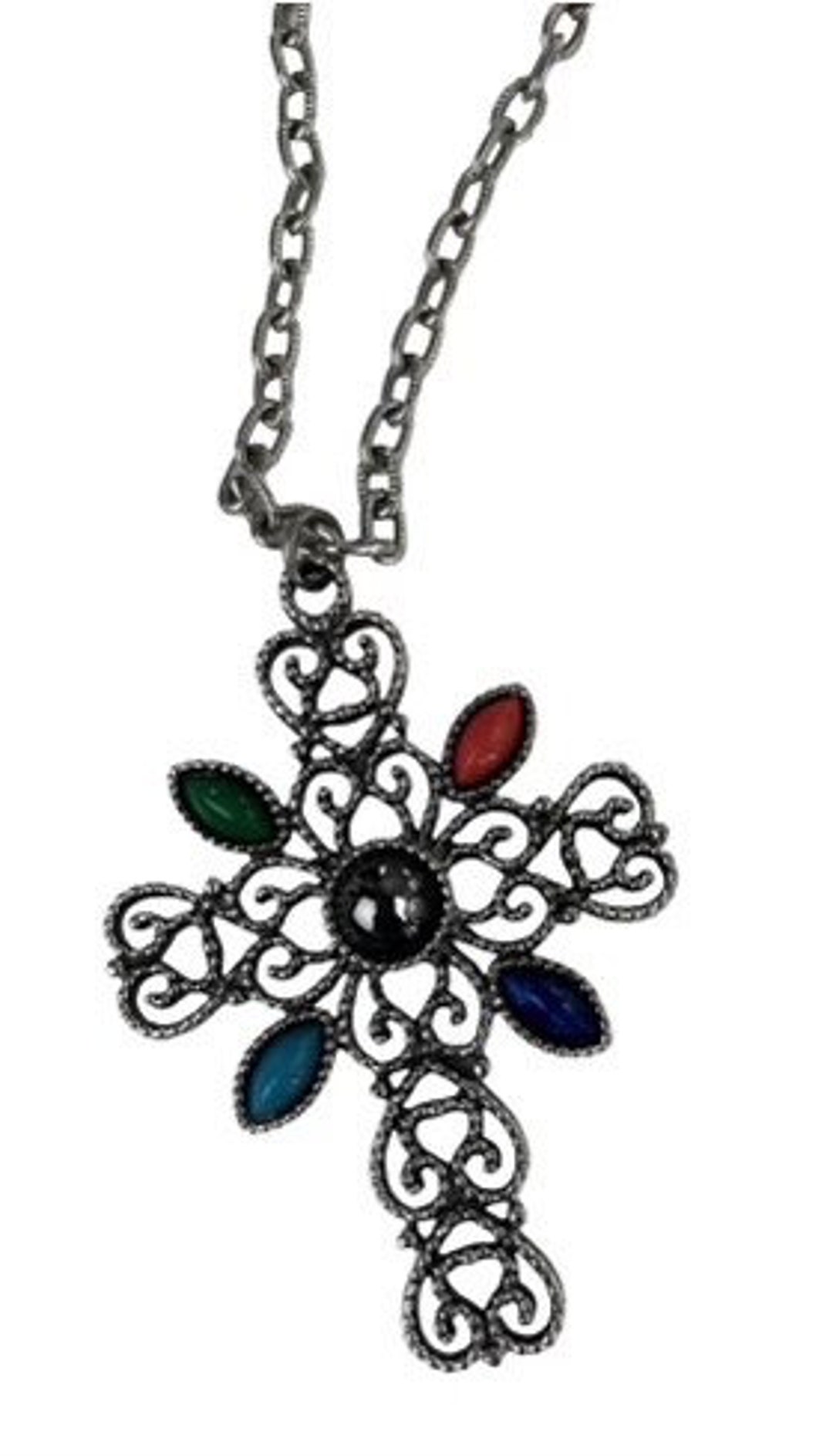 Vintage Avon Faux Jewel Religious Cross Pendant Necklace - Etsy