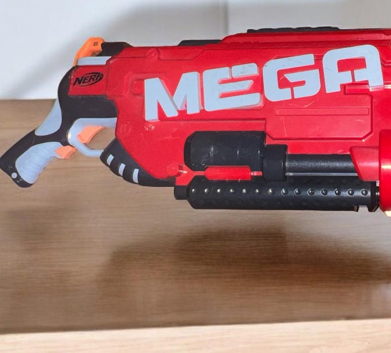 Nerf N-strike Mega Mastodon Blaster Soft Dart Gun 24 Dart Drum Battery ...