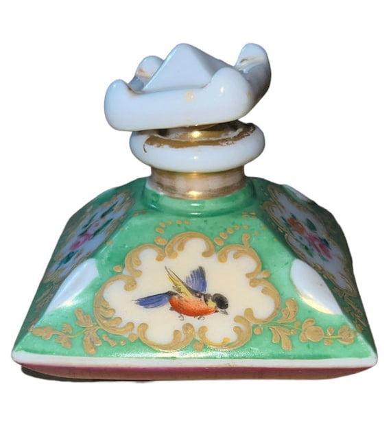 ANTIQUE Porcelain PERFUME BOTTLE - Gem