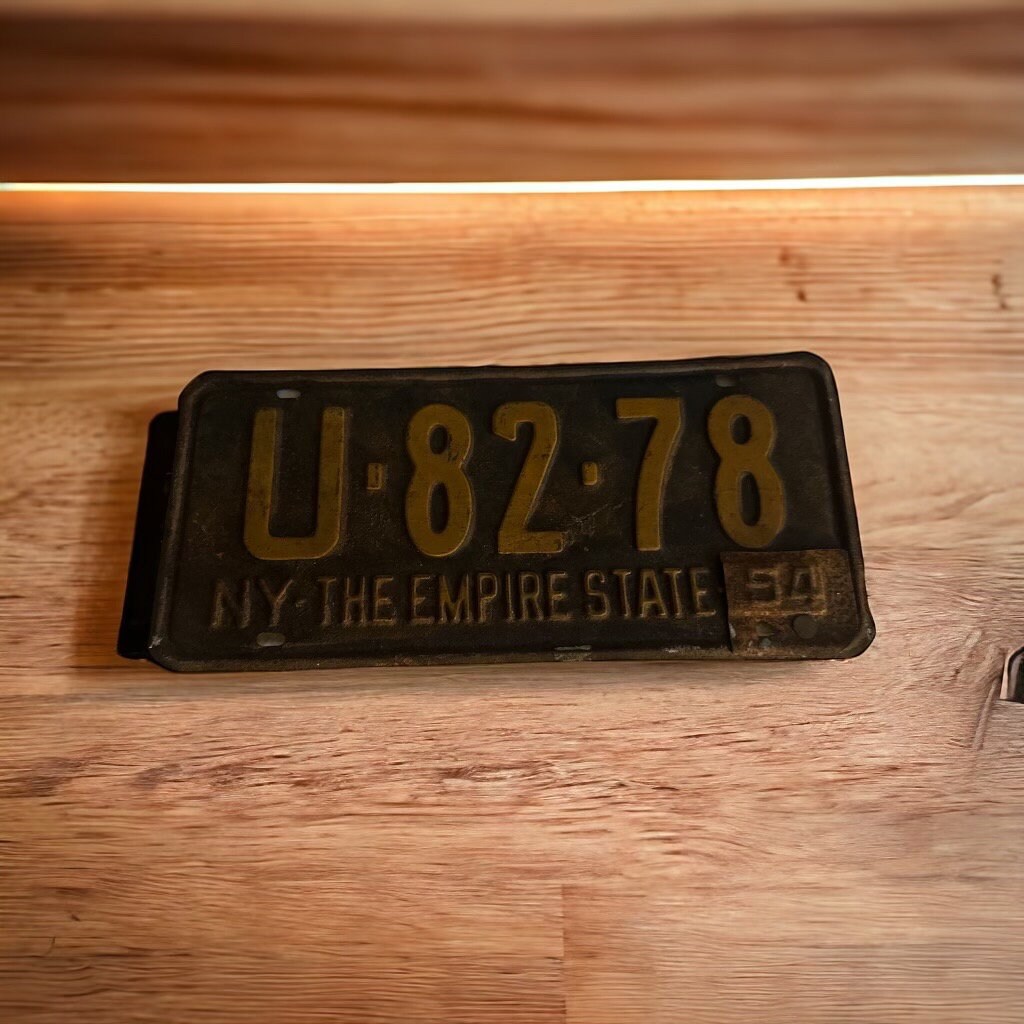 Vintage 1954 NY the Empire State License Plate - Etsy