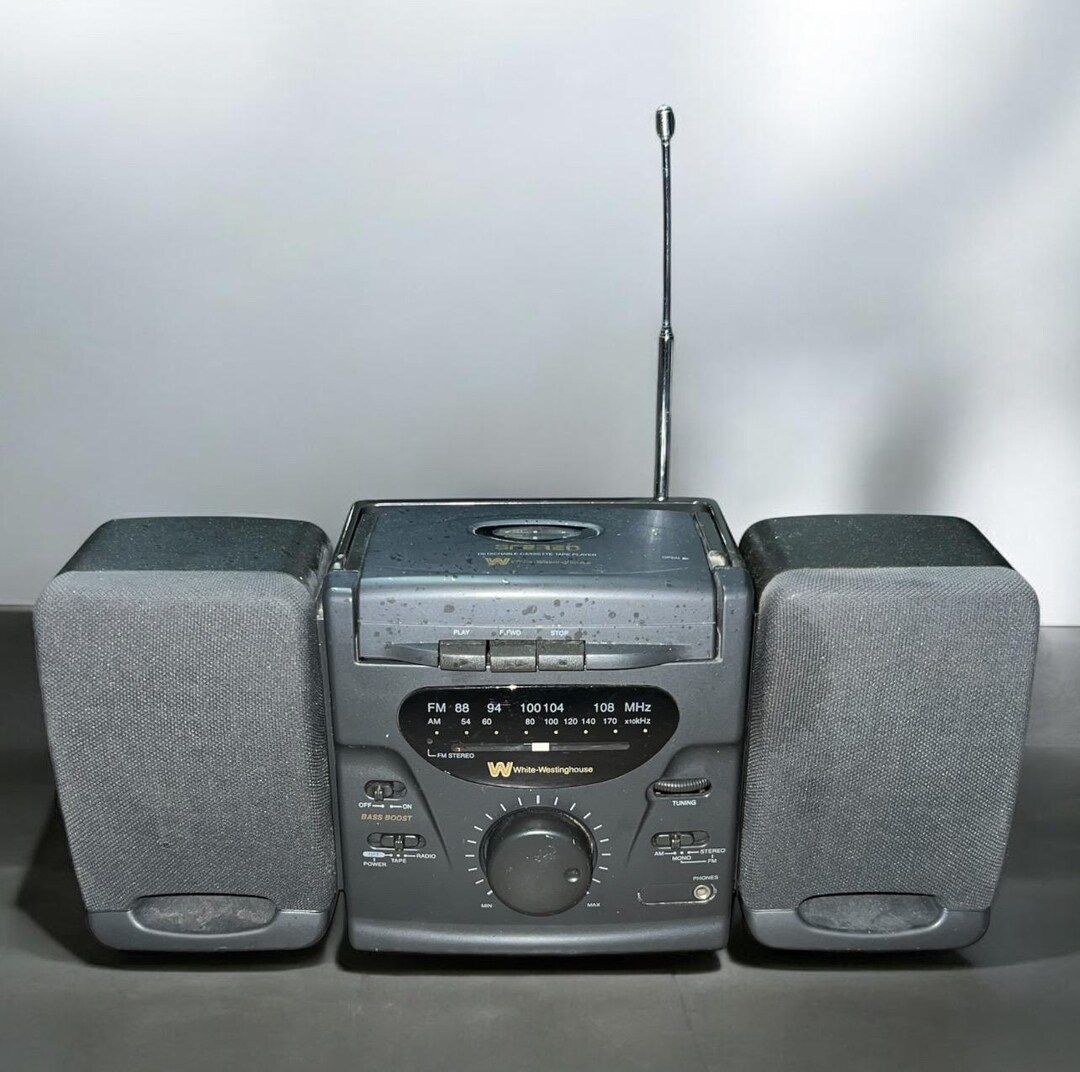 White Westinghouse Mini Cassette Radio Stereo Boom Box Mega Bass - Etsy