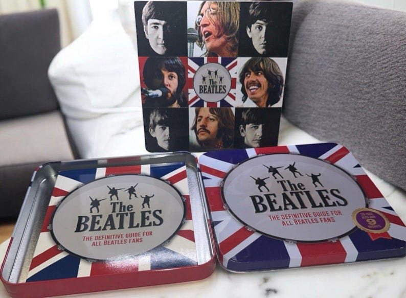 THE BEATLES Definitive Guide for All Beatles Fans Book, Metal Tin and 9 ...
