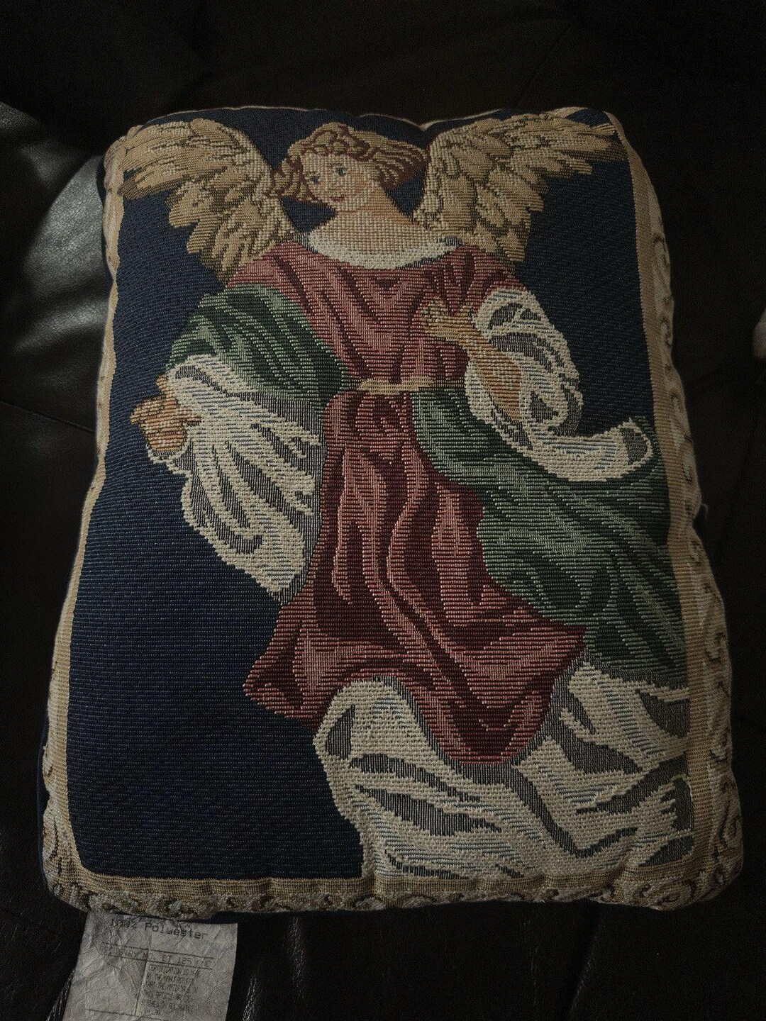 Victorian Winged Angel Tapestry Decorative Throw Pillow 16 X 12 X-mas ...