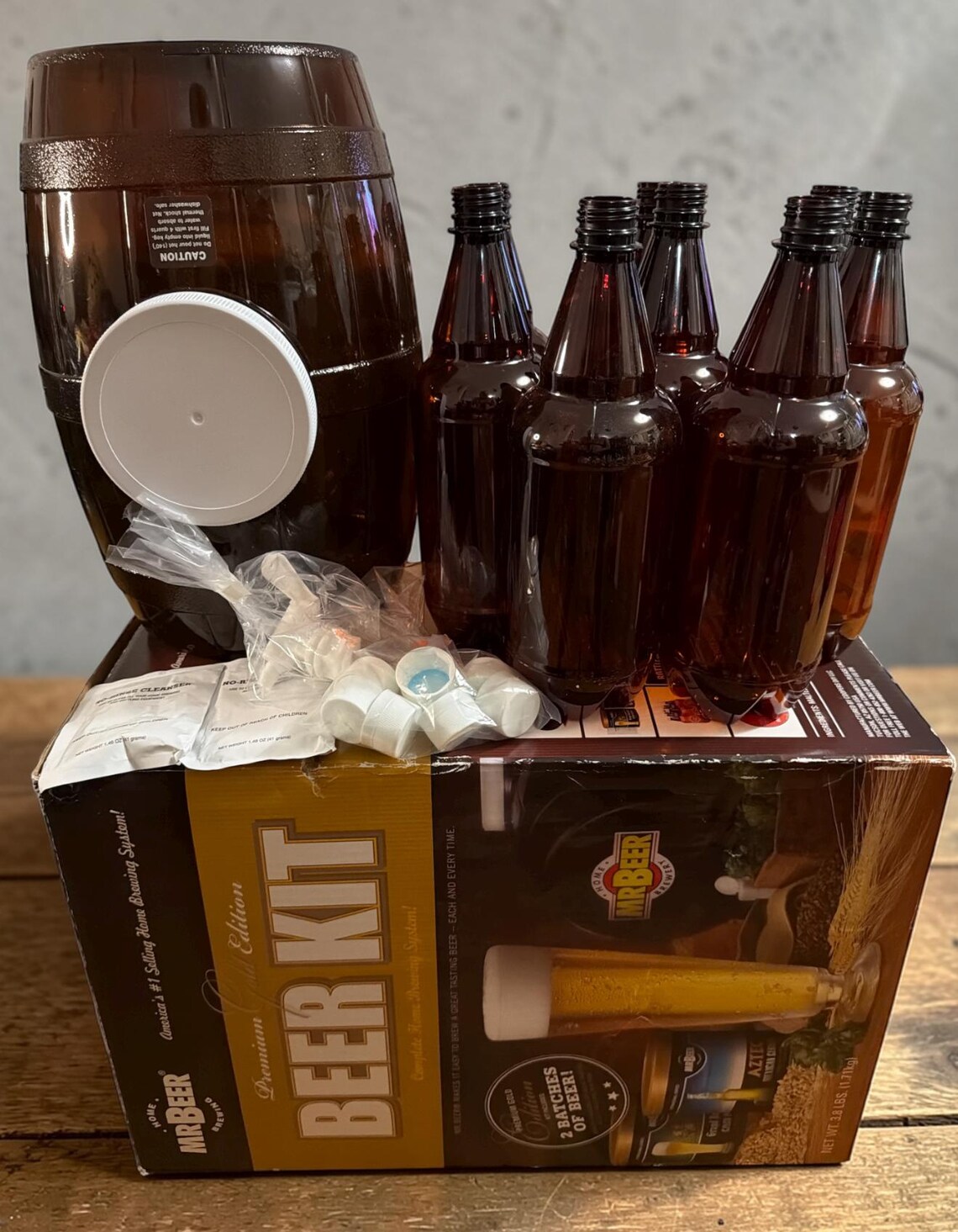 Mr Beer Premium Gold Edition Home Brewing Beer Kit Complete System W ...