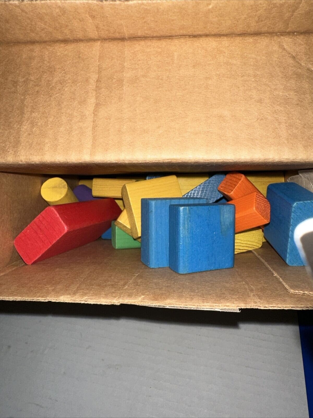 VTG 1982 Playskool Colored Wooden Blocks 48 Pieces in All Made in the ...