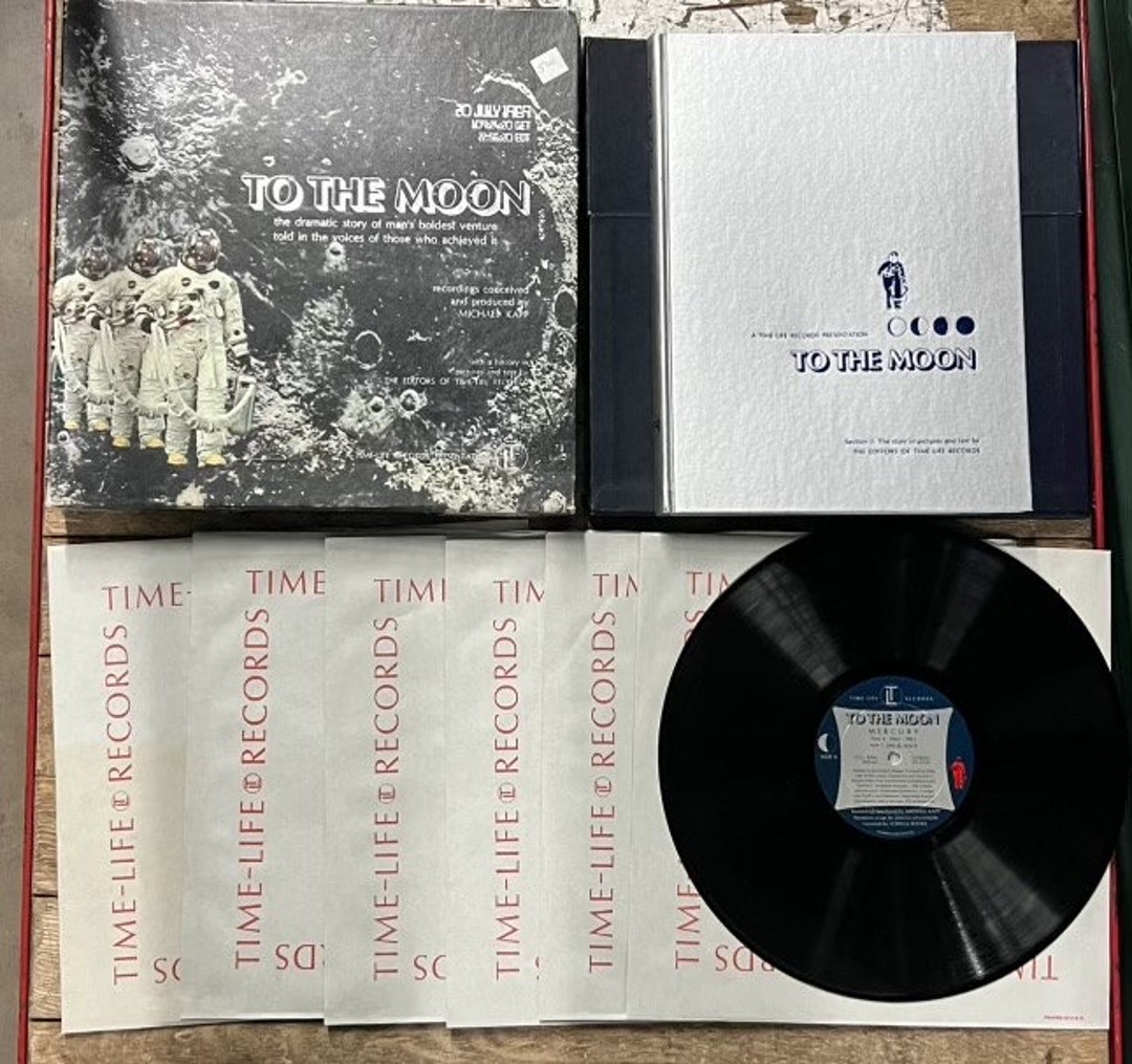 Vintage 1969 Vinyl LP Box Set to the Moon Michael Kapp Six Record Set ...