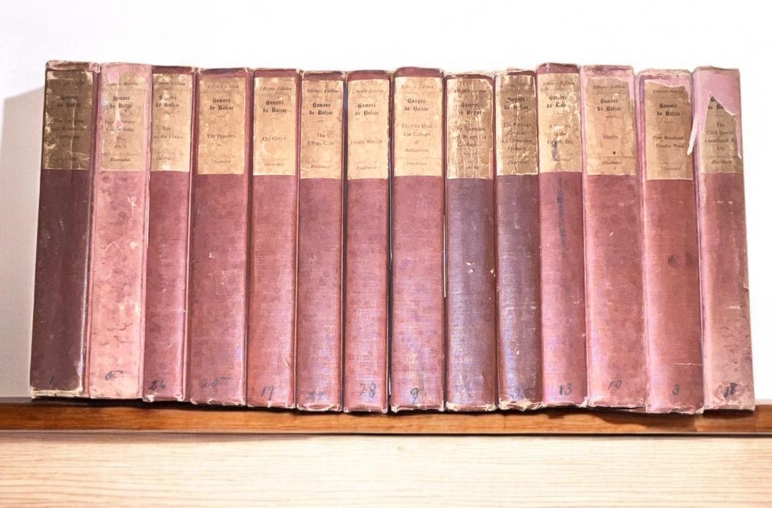 Library Edition" Set of Books by Honoré De Balzac. - Etsy