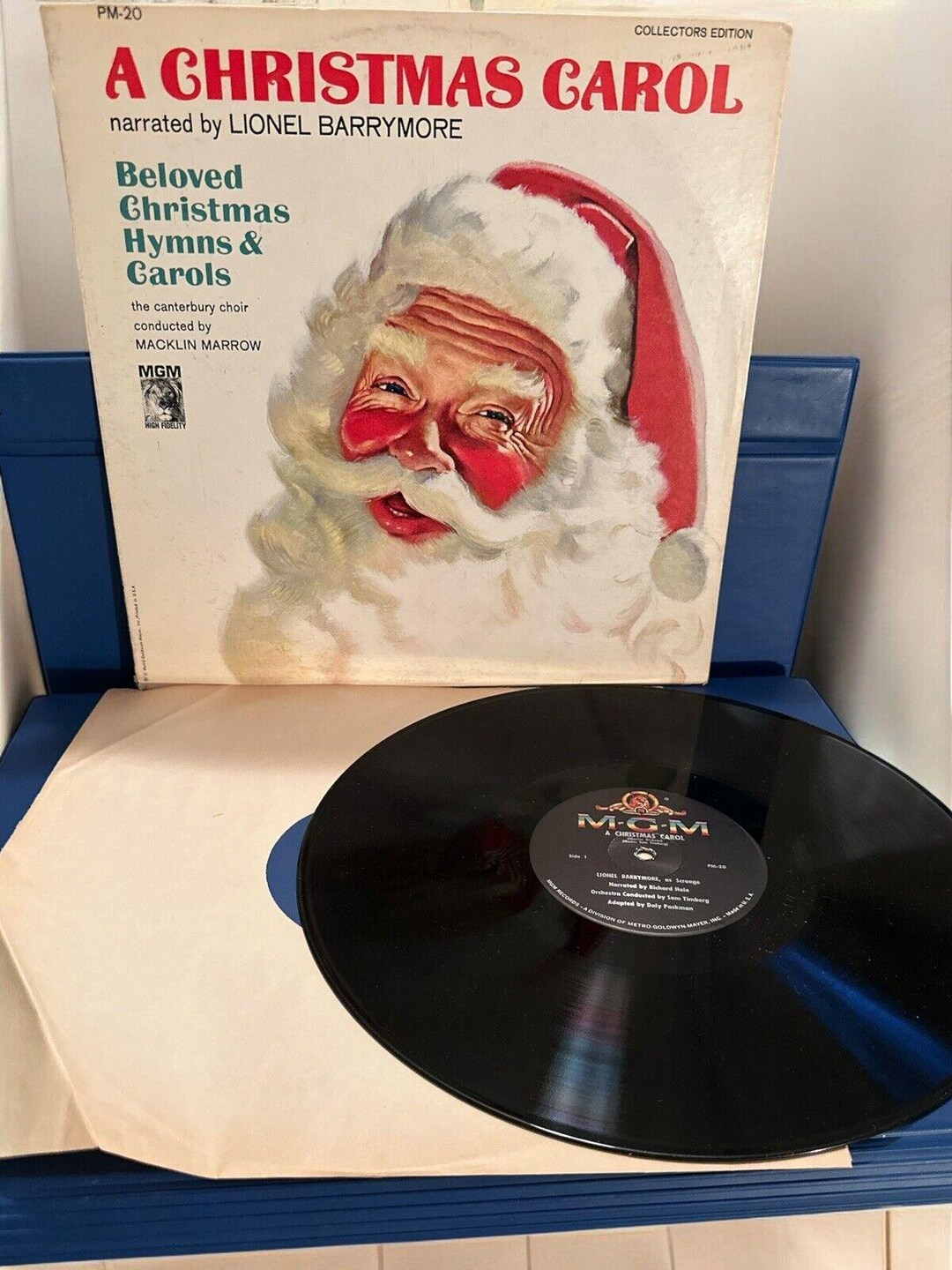 A Christmas Carol Narrated by Lionel Barrymore Canterbury Choir Vinyl ...