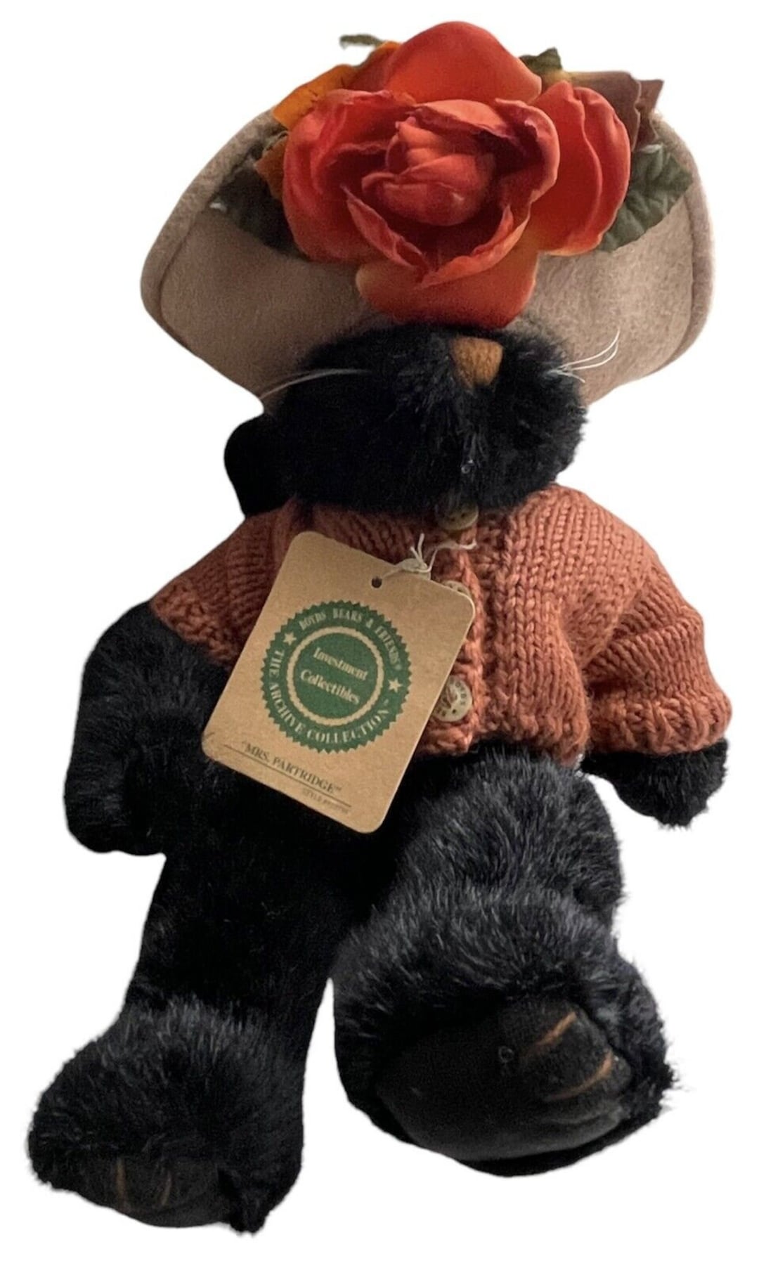 Boyds Bears Plush MRS PARTRIDGE Fabric Halloween Black Cat - Etsy