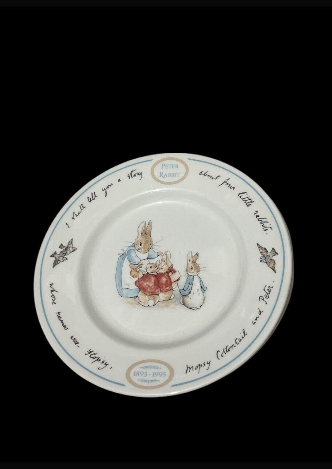 Beatrix Potter Flopsy Mopsy Cottontail Peter Rabbit Dish Wedgewood ...