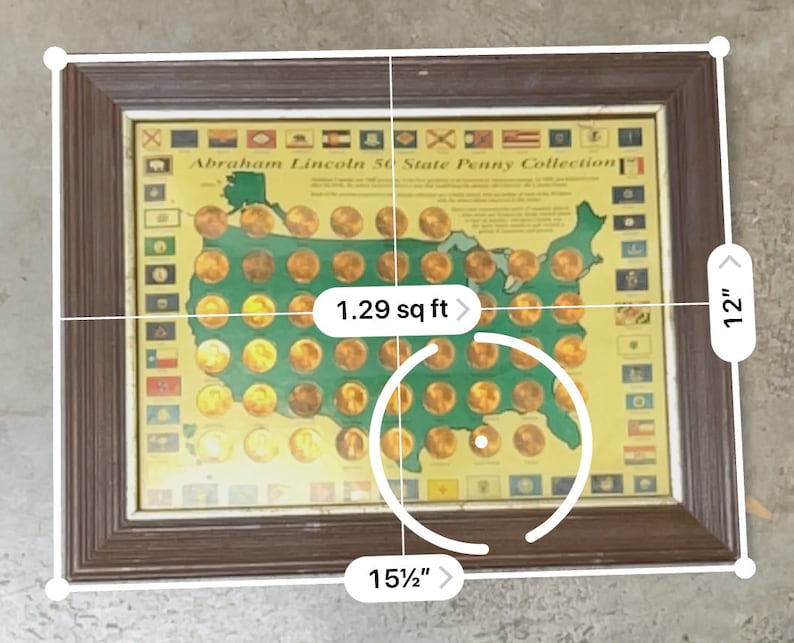 Vintage 1992 Abraham Lincoln 50 State Map Penny Collection - Etsy