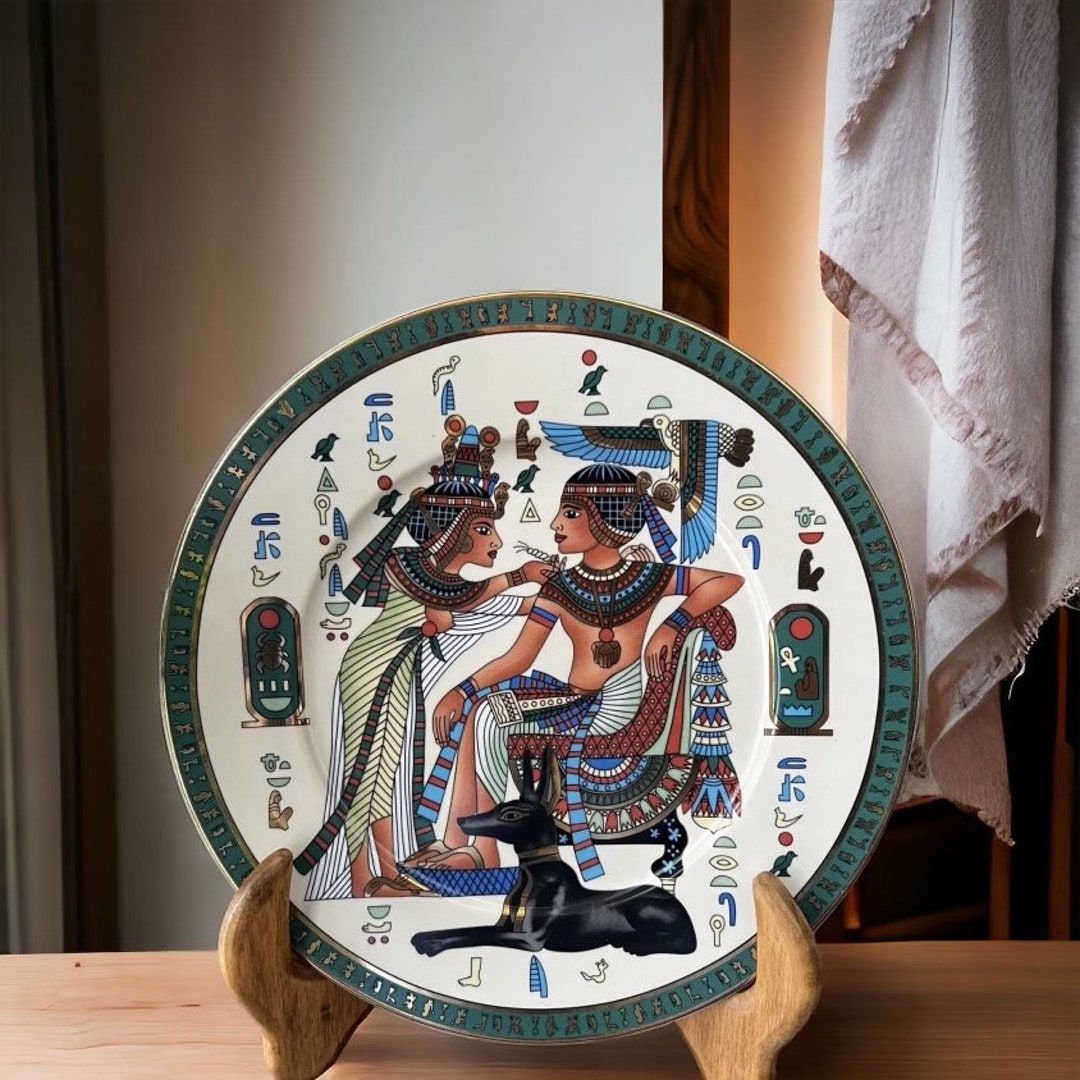 Egyptian Motif Collector Plate Fine Royal PORCELAIN SCULPTURE EGYPT - Etsy