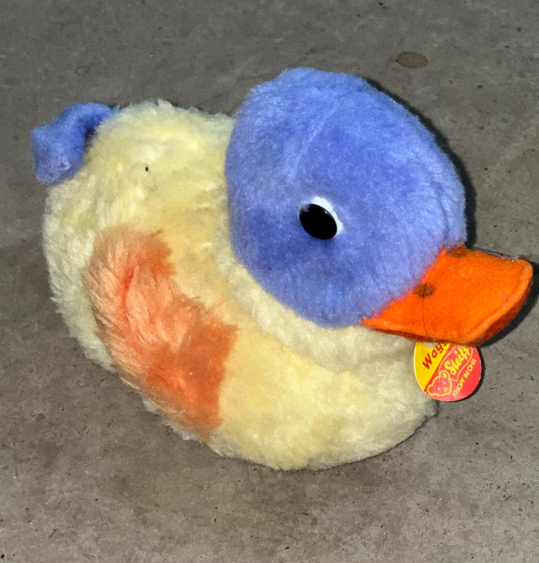 Vintage Steiff Waggi Duck, a Plush Toy Produced by the German Company ...