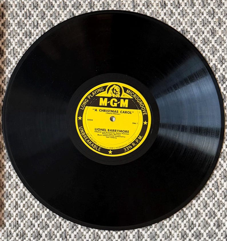 A Christmas Carol, Narrated by Actor Lionel Barrymore. - Etsy