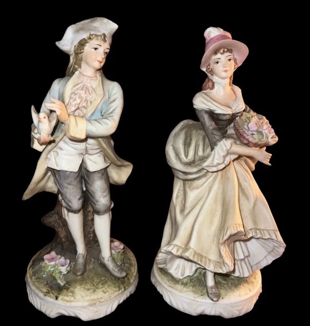 Vintage Lefton China Hand Painted Figurine Norman and Elaine - Etsy