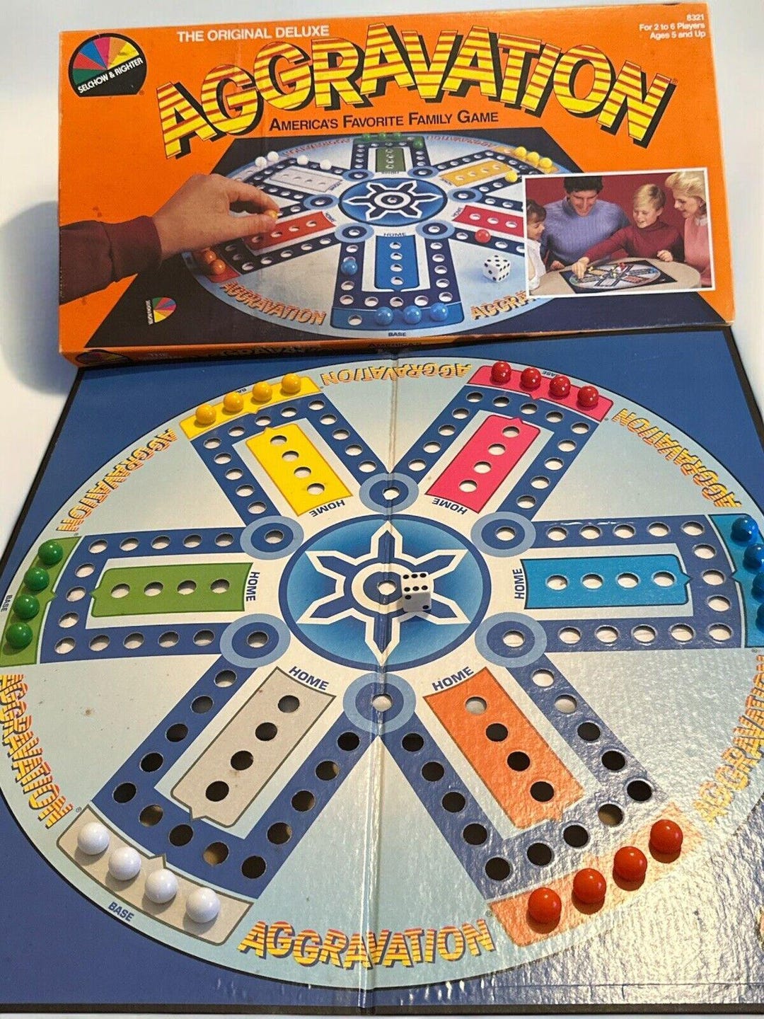 Aggravation Board Game Original Deluxe Party Edition by S & R COMPLETE ...