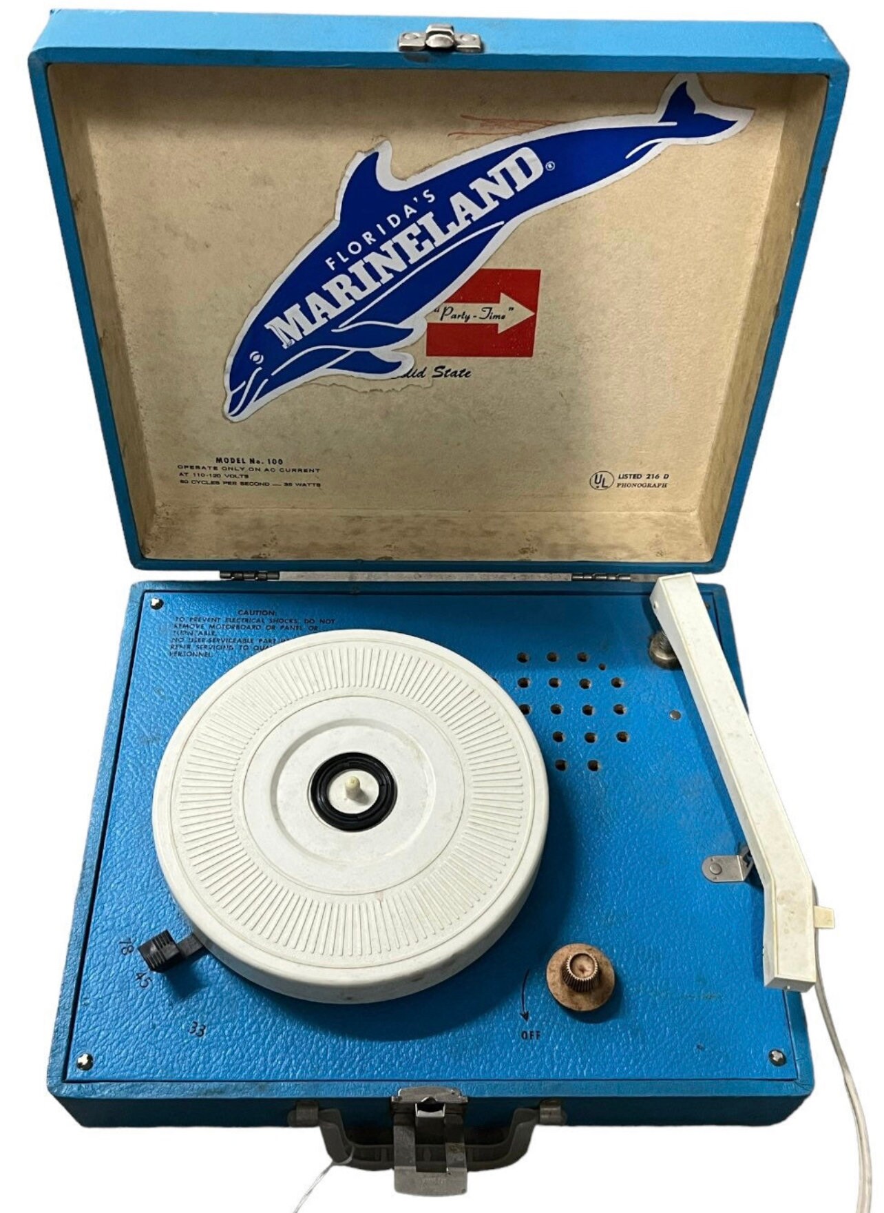 Vintage Imperial Party Time Record Player Solid State Phonograph Model ...