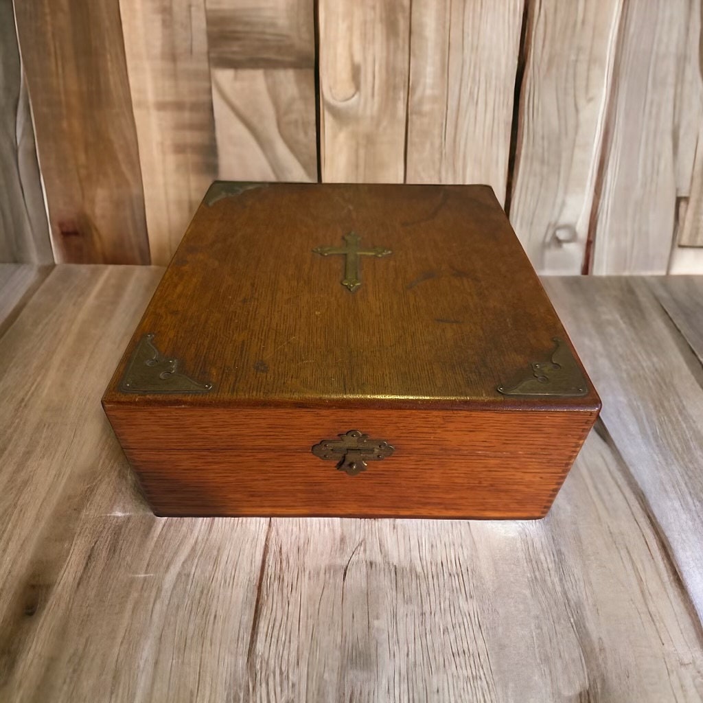 Antique Sick Call Box Last Rites Case Religious Candelabra Vintage ...