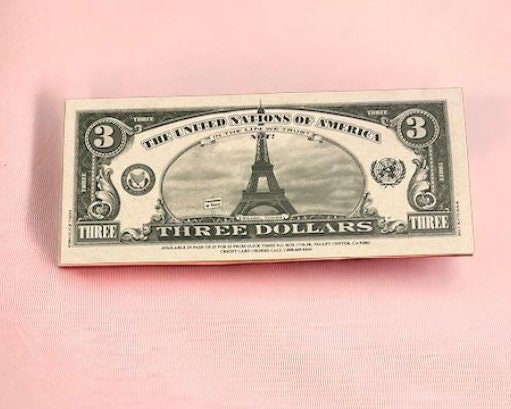 2004 Slick Times Three Dollar United States Bank Note Humorous Funny ...