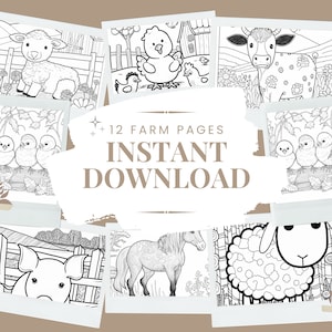 Farm Coloring Pages JPEG, Teacher Tools, Elementary School, Black and ...