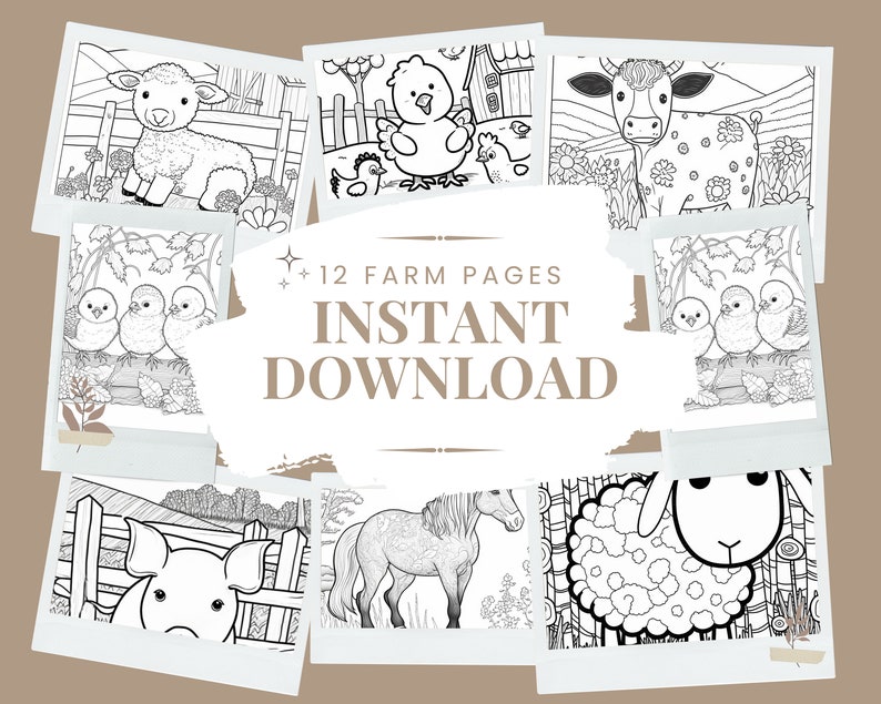 Farm Coloring Pages JPEG, Teacher Tools, Elementary School, Black and ...