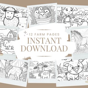 Farm Coloring Pages JPEG, Teacher Tools, Elementary School, Black and ...