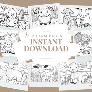 Farm Coloring Pages JPEG, Teacher Tools, Elementary School, Black and ...