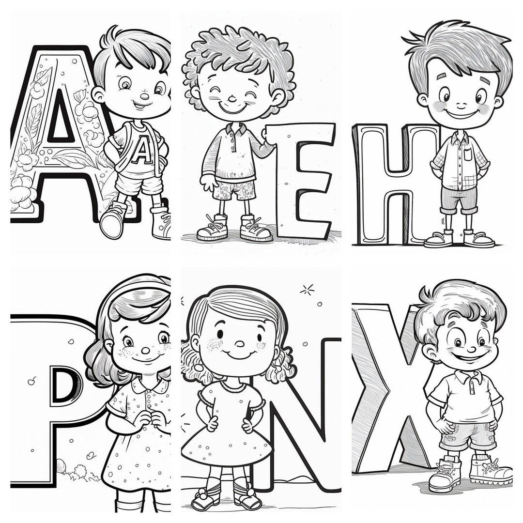 ABC Coloring Pages, 260 Pages. Teacher Tools, Elementary School, Black ...
