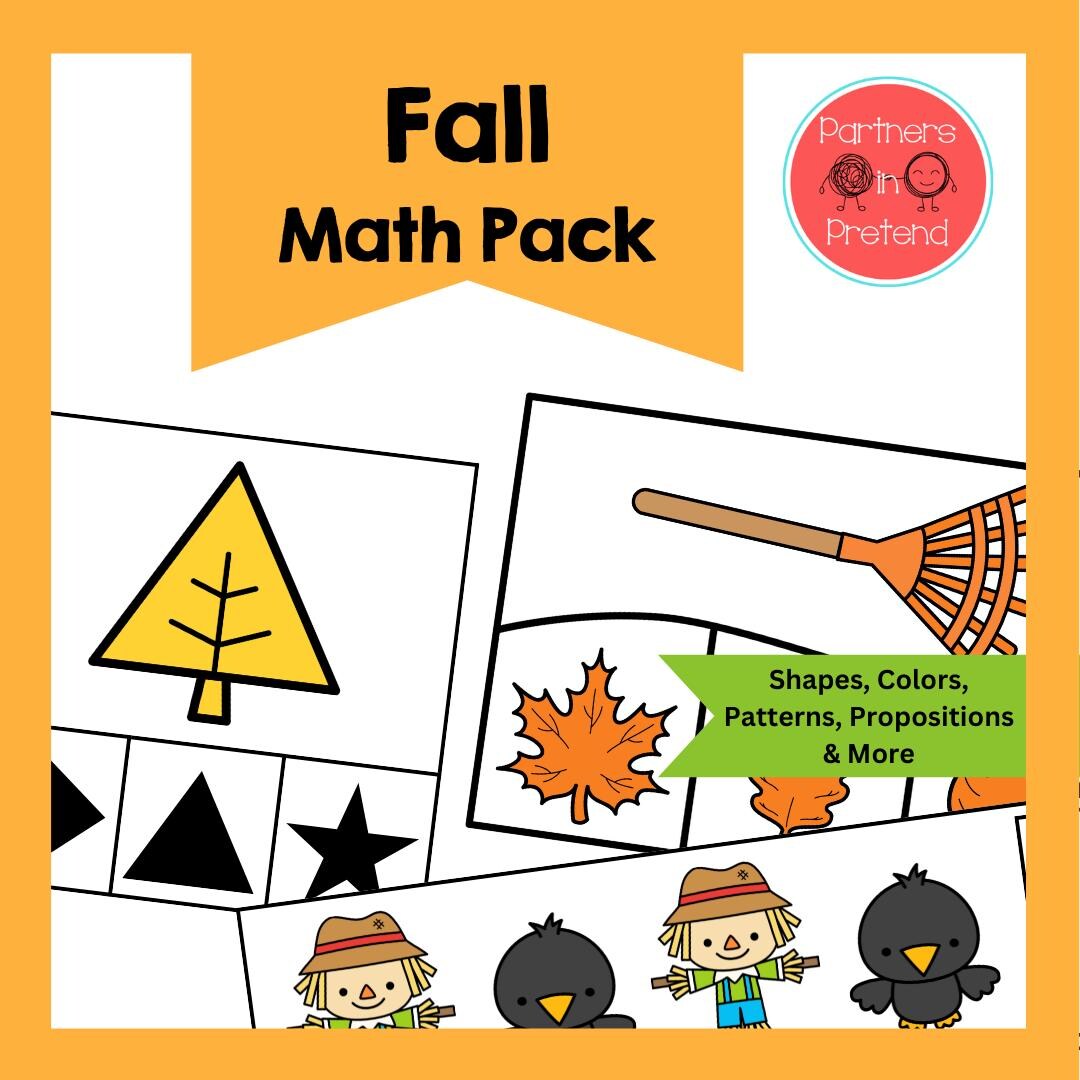 Fall Math Pack - Patterns, Ten Frame, Colors, Shapes - Preschool ...