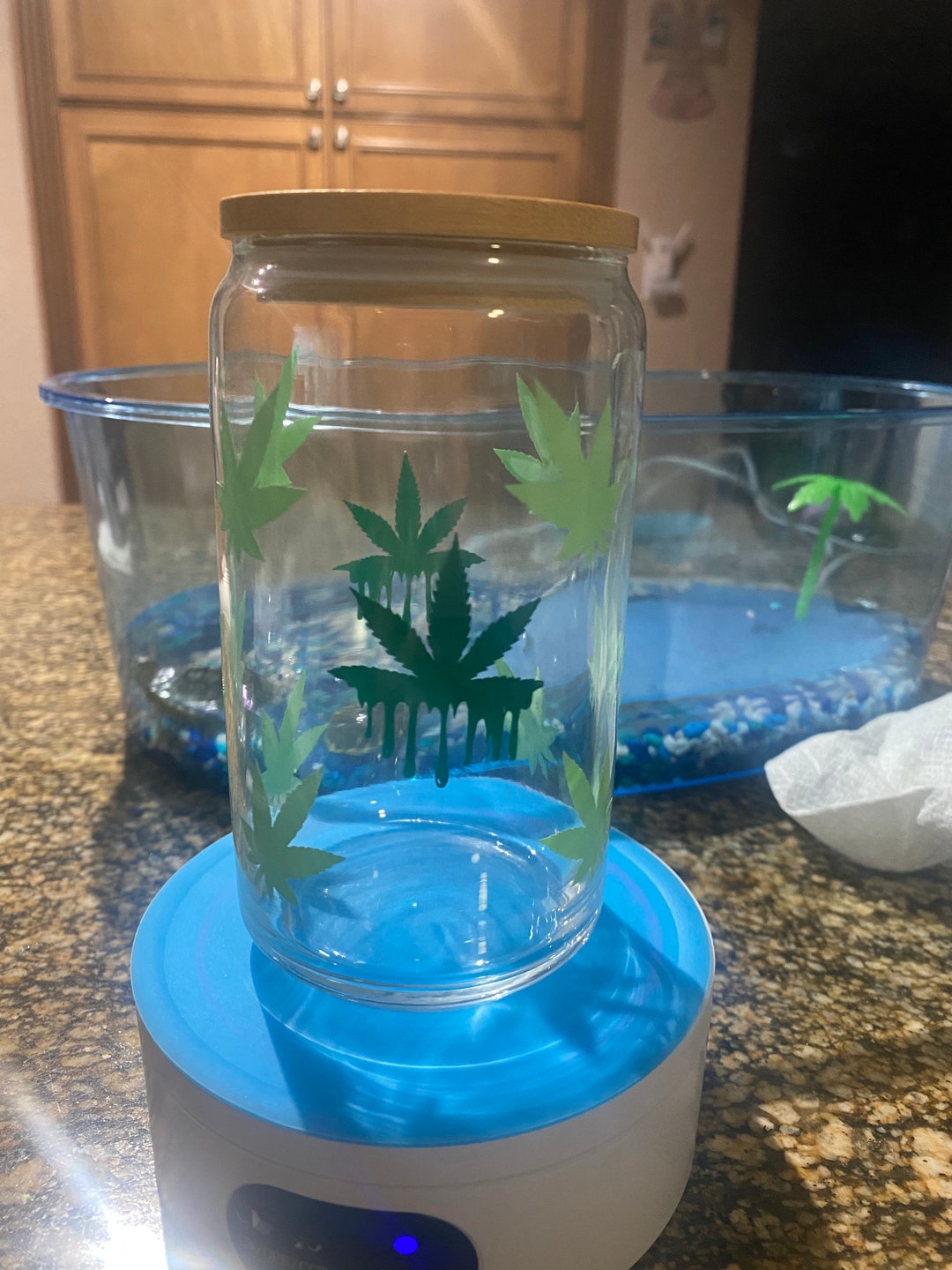Marijuana Leaf Glass - Etsy