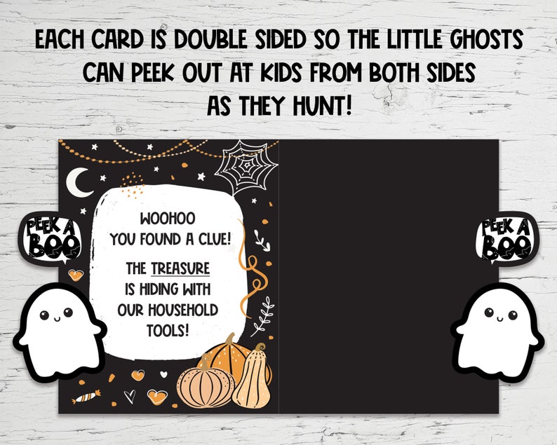 Halloween Scavenger Hunt Cards for Kids Printable Treasure Hunt Clues ...