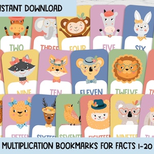 Printable Multiplication Bookmarks | Times Table Practice for ...