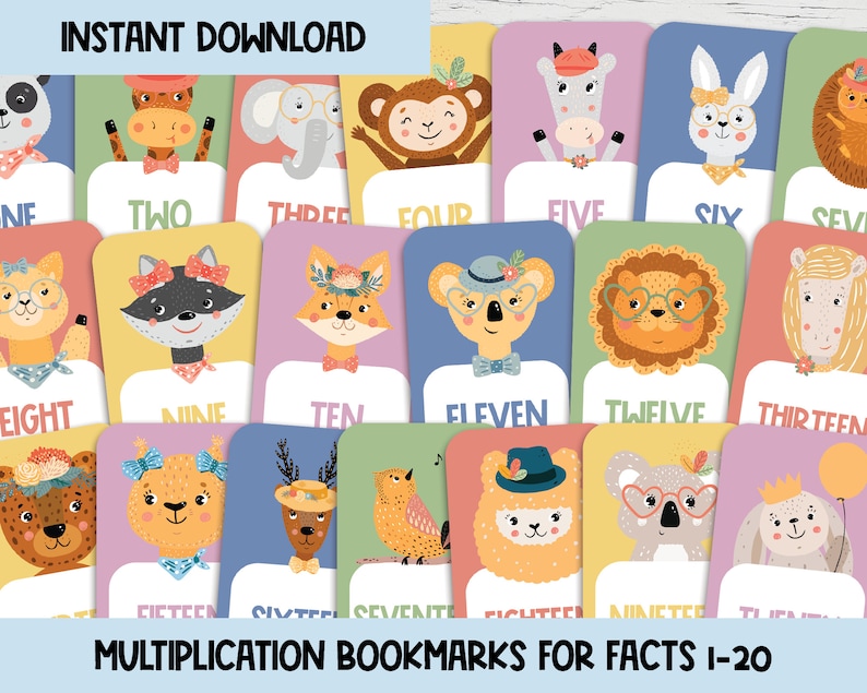 Printable Multiplication Bookmarks | Times Table Practice for ...