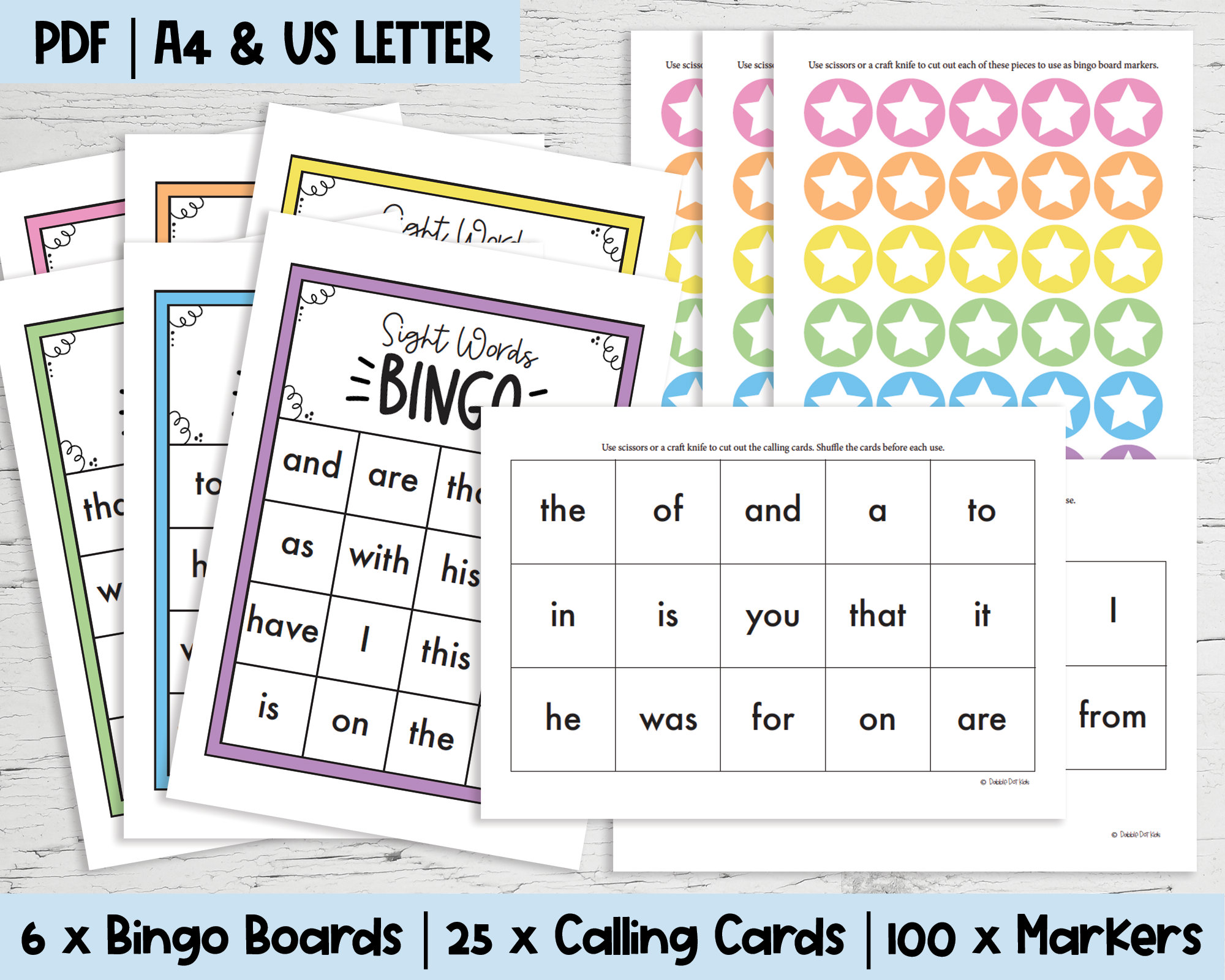 Sight Words Bingo Sight Words Printable First Grade Fry's First 25 ...