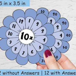 Waldorf Multiplication Flowers: Math Wheel Flash Cards (digital ...