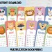Printable Times Table Bookmarks Multiplication Practice for Times Table ...