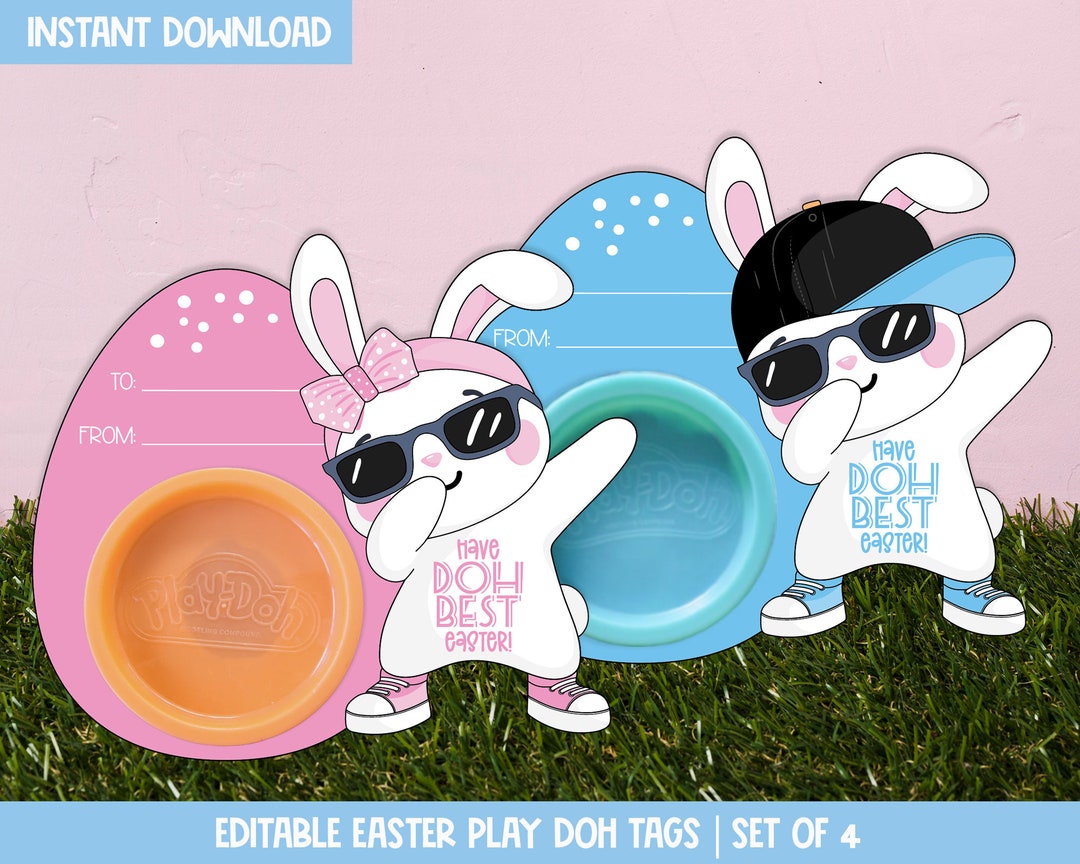 Easter Play Doh Printable, Classroom Gift Holder Editable, Easter ...